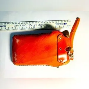 Handmade | Bags | Handmade Orange Leather Elephant Crossbody Bag Cute ...